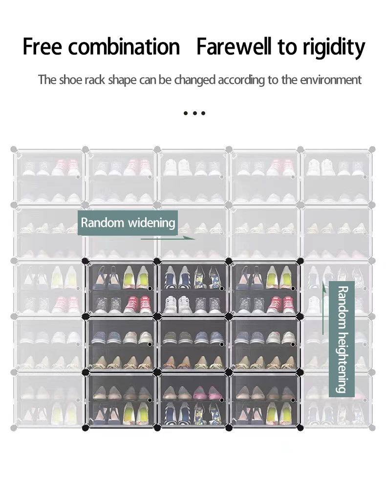 Shoe Box Container Shoes Plastic Storage Transparent Case Storage Box ...