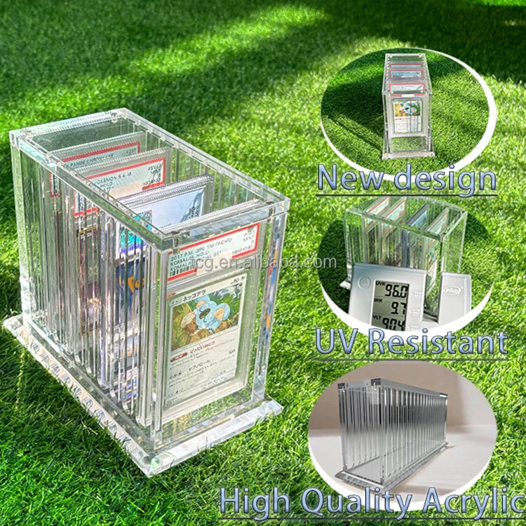 Tcg Factory Custom Acrylic 10/20 Slot Graded Cards Storage Box Tcg ...