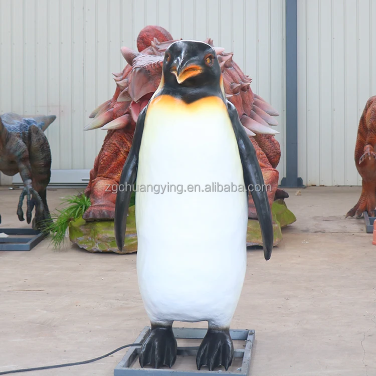 Waterproof Life Size Robotic Animatronic Penguin Statue for Animal ...