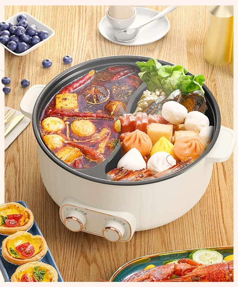 Portable Electric Hot Pot with Nonstick Coating Mini Multi-Function Hot ...