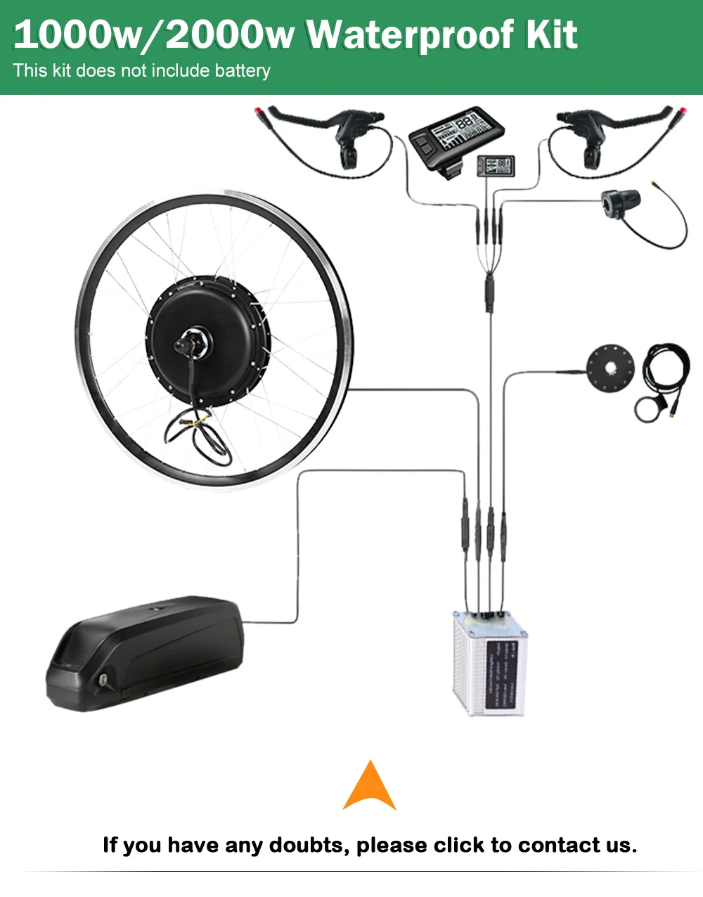 Popular Electric Bike Conversion 1000w Ebike Kit 1500w 48v 2000w Mxus ...