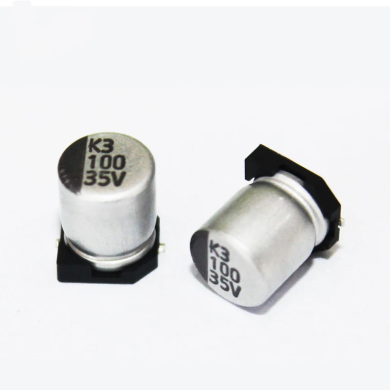 Polaridad del condensador electrolítico Smt sin marcar serie RVT de 6,3 ...