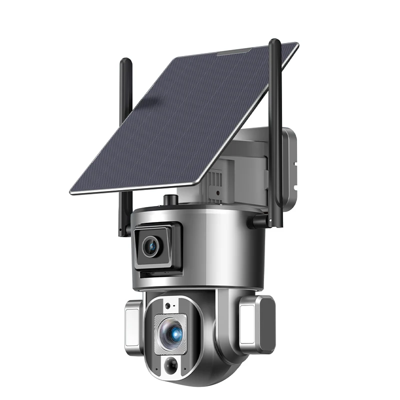 4k Dual Screen Hd Solar Power Camera Wifi 10x Optical Zoom Surveillance ...