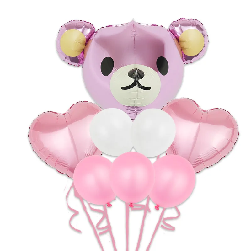 24 Inch Transparent Teddy Bear Bobo Ball Aluminum Film Balloon Cartoon ...
