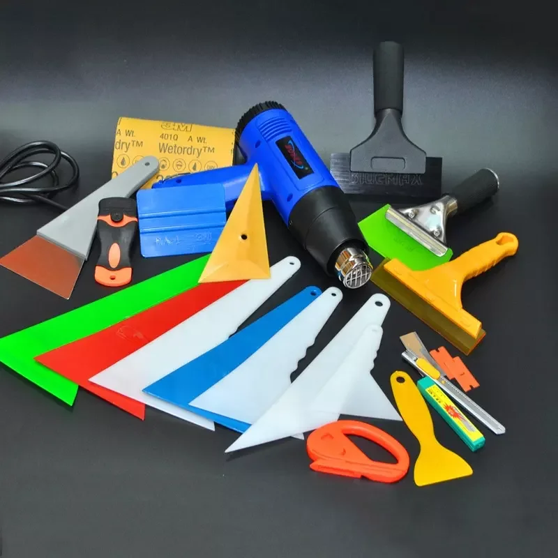 Car Film Installation Tools Set With Heat Gun Solar Window Installation ...