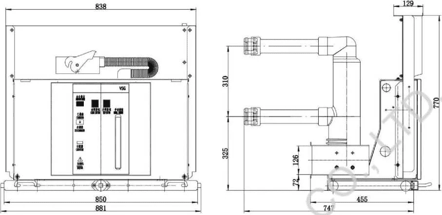 24kv Indoor Vacuum Circuit Breaker Vcb Vsg-24 - Buy 24kv Vacuum Circuit ...