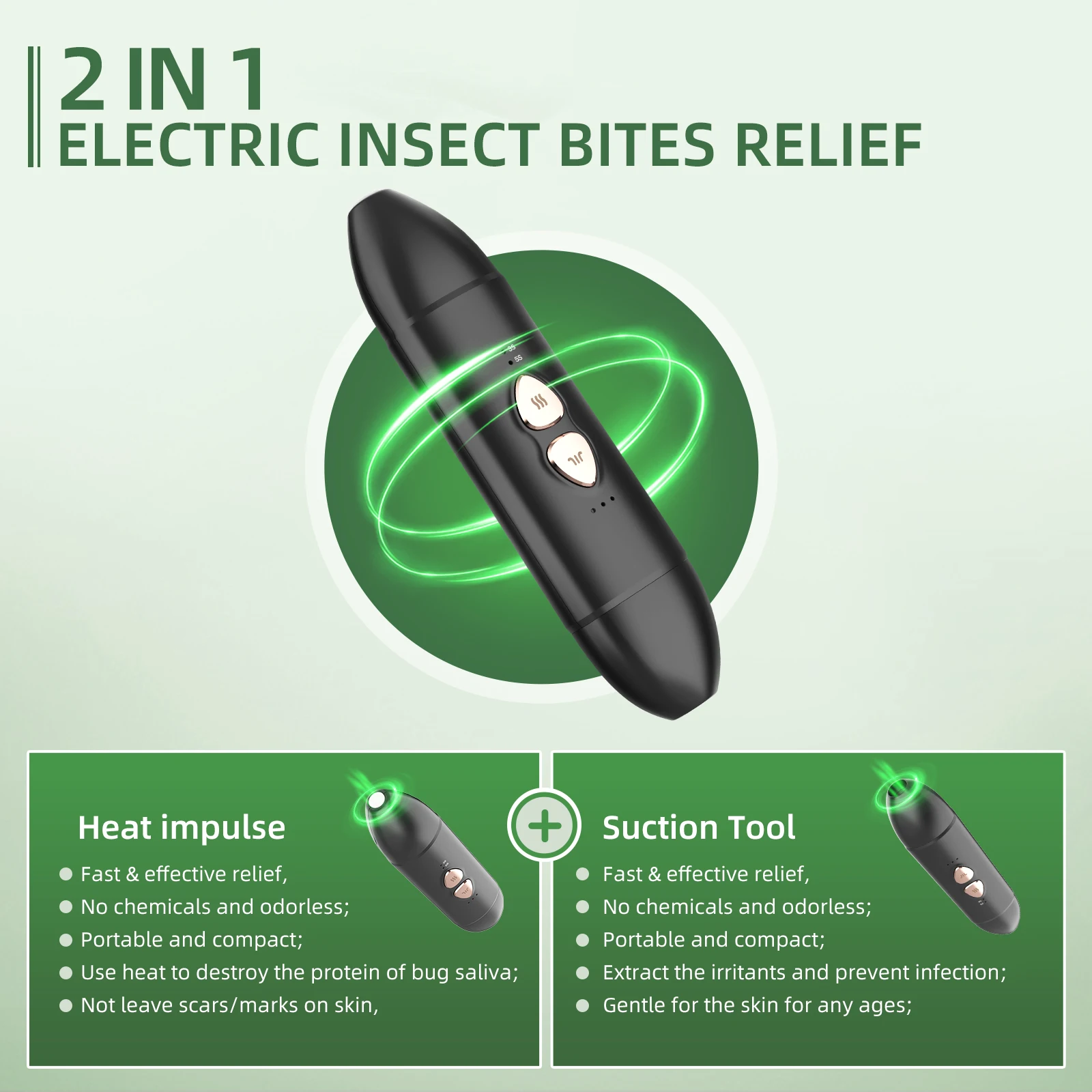 2 In 1 Mosquito Bite Relief Device Insect Bite Healer Soothe Mosquito Bug Bite Antipruritic ...