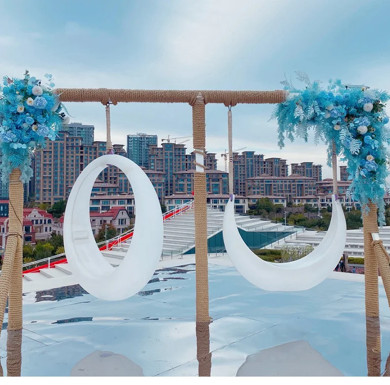 Moon Shaped Patio Swings - Durable & Glowing Outdoor Furniture