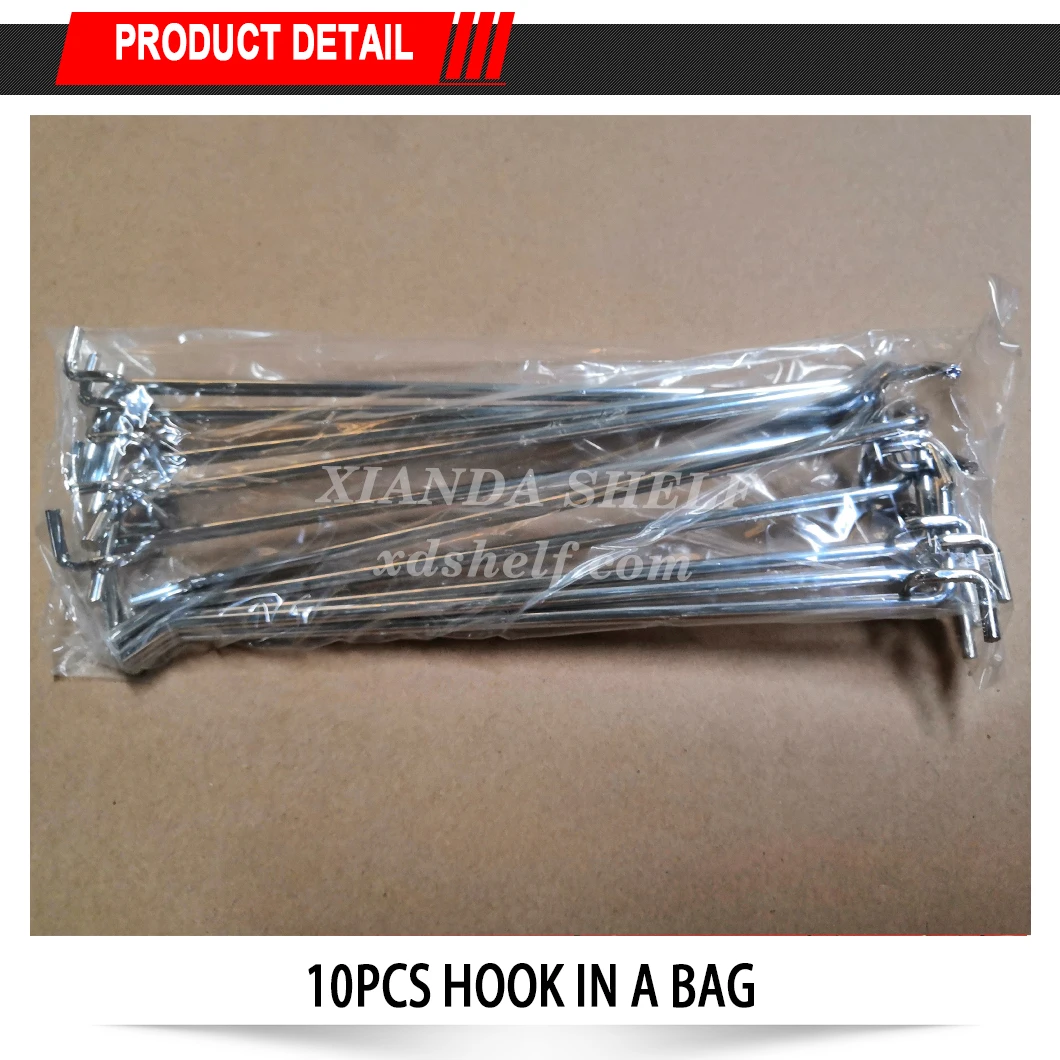 Chromed Single Wire Price Tag Label Peg Prong Perforated