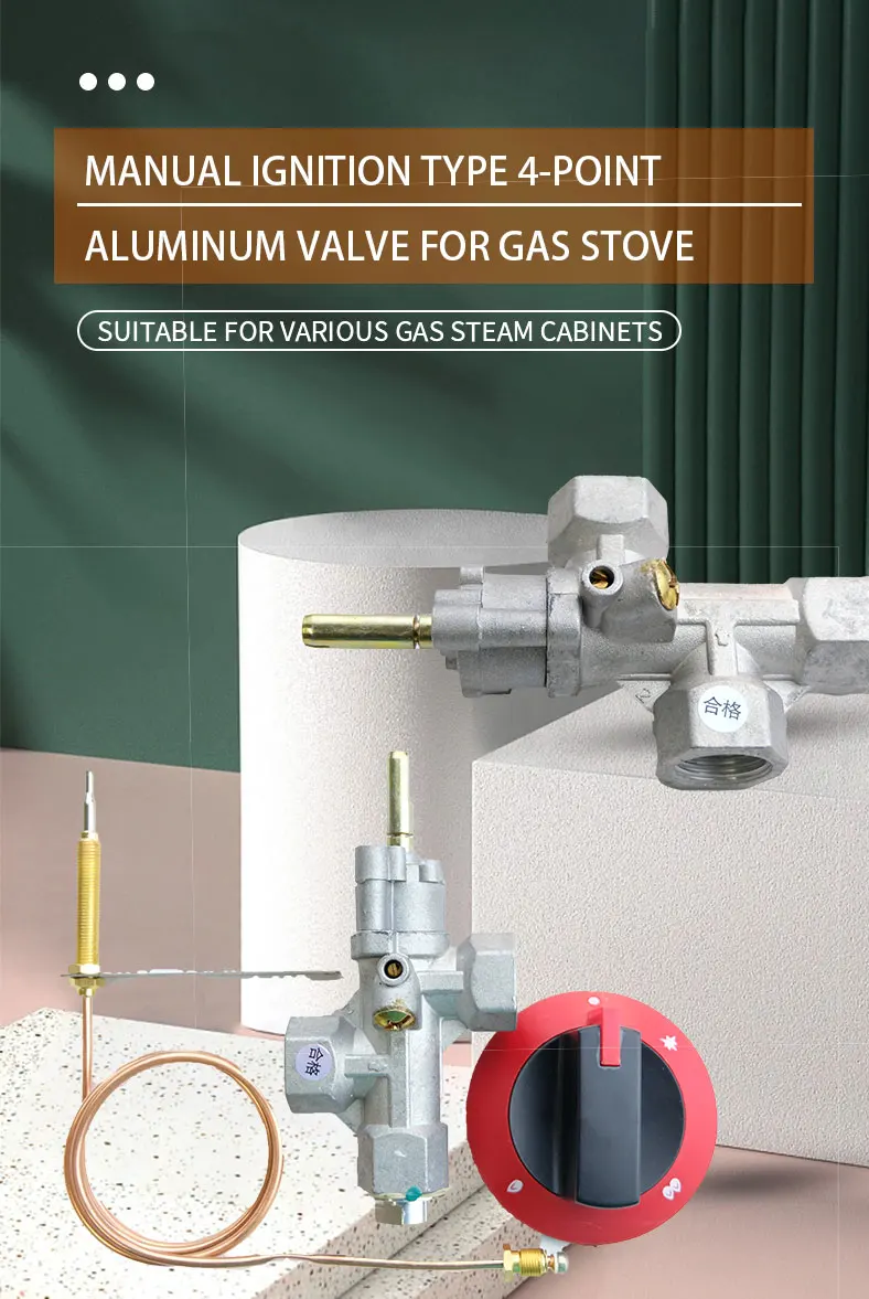 Manual Ignition Type 1/2" Aluminum Valve For Gas Stove In Kitchen ...