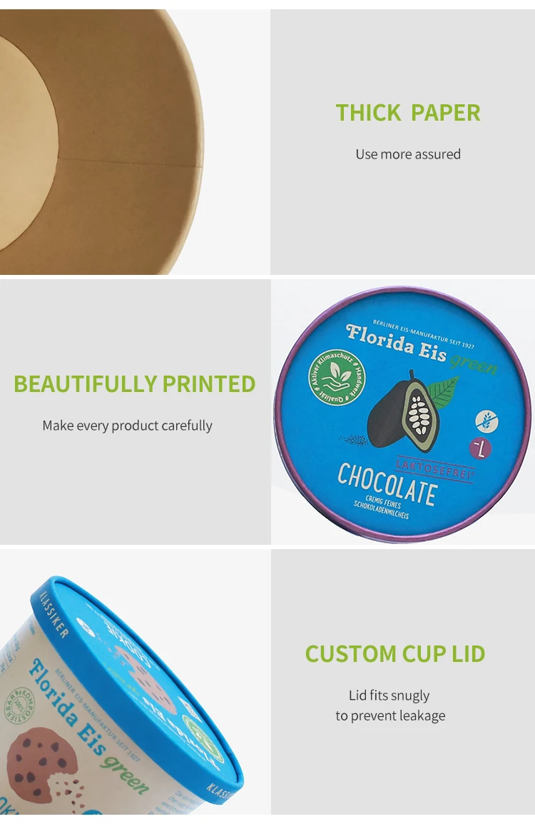 Eco-friendly Ice Cream Cups - Customizable & Biodegradable