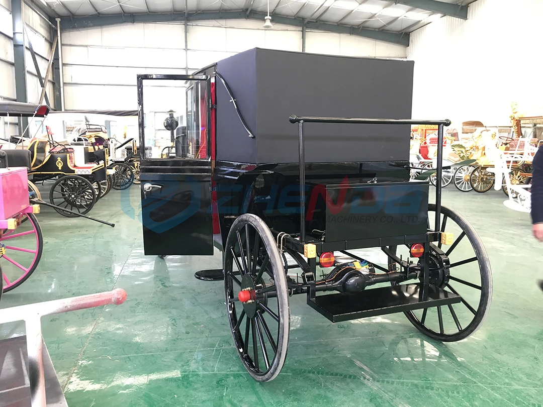 Black Luxury Elegant Princess Royal Horse Carriage Wedding Sightseeing ...