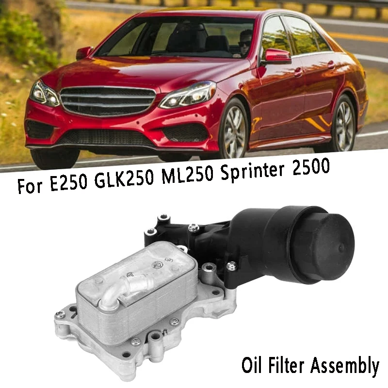 Oil Filter Assembly Oil Filter Housing&oil Cooler For Benz E250 Glk250 ...
