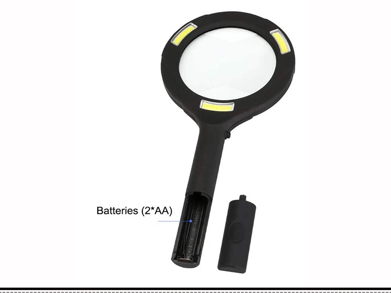 Lighted Handheld Magnifier COB LED 3X Magnifying Glass