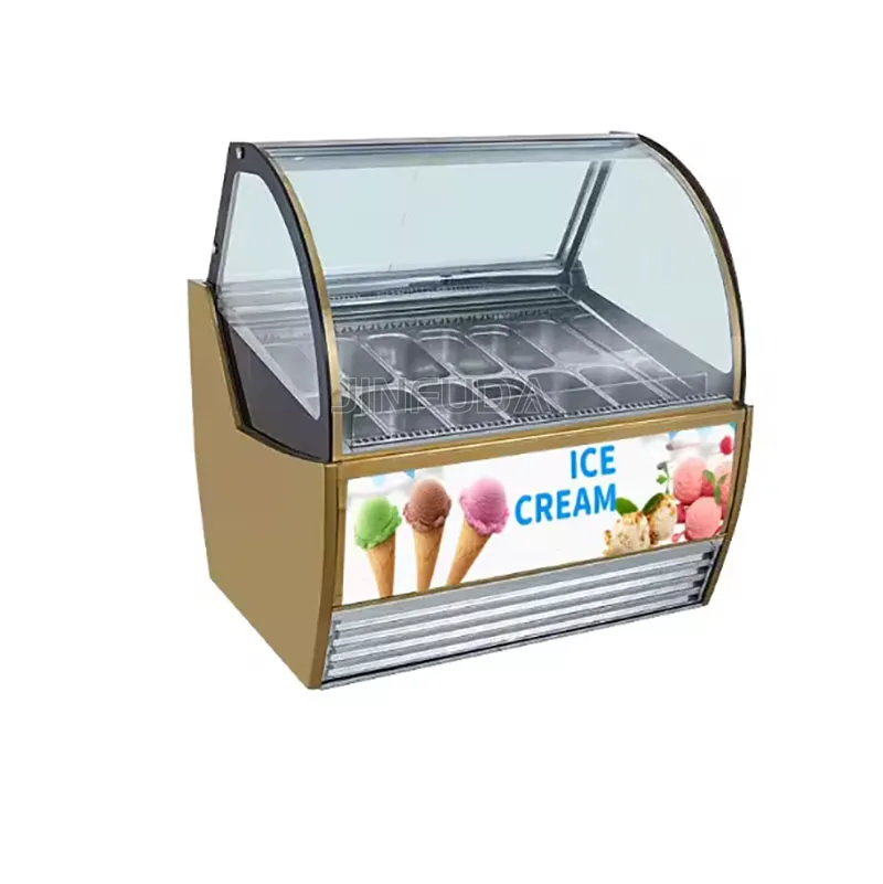 Ice Cream Showcase/freezer Refrigerator/ Display Cabinet With Automatic ...