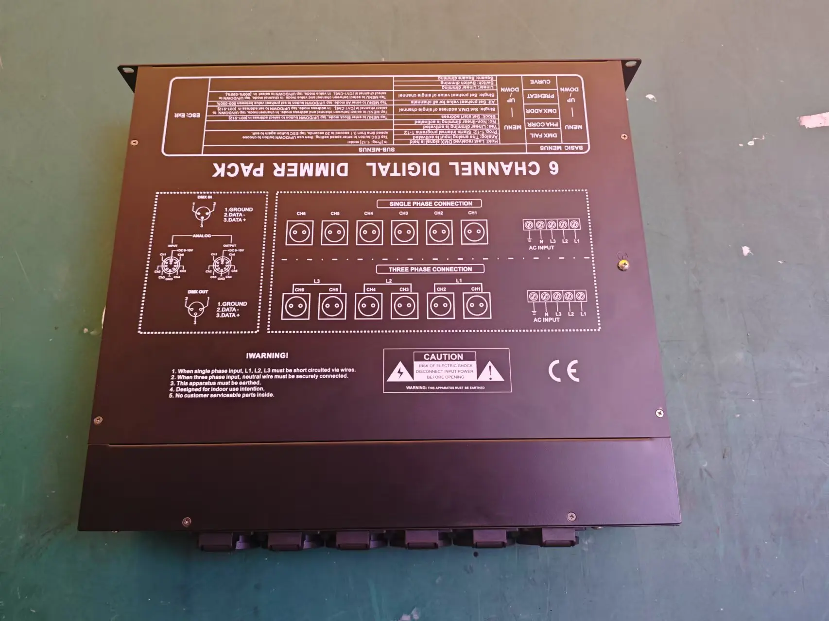 6 Channel Light Digital DMX Dimmer - Stage Lighting Power Box