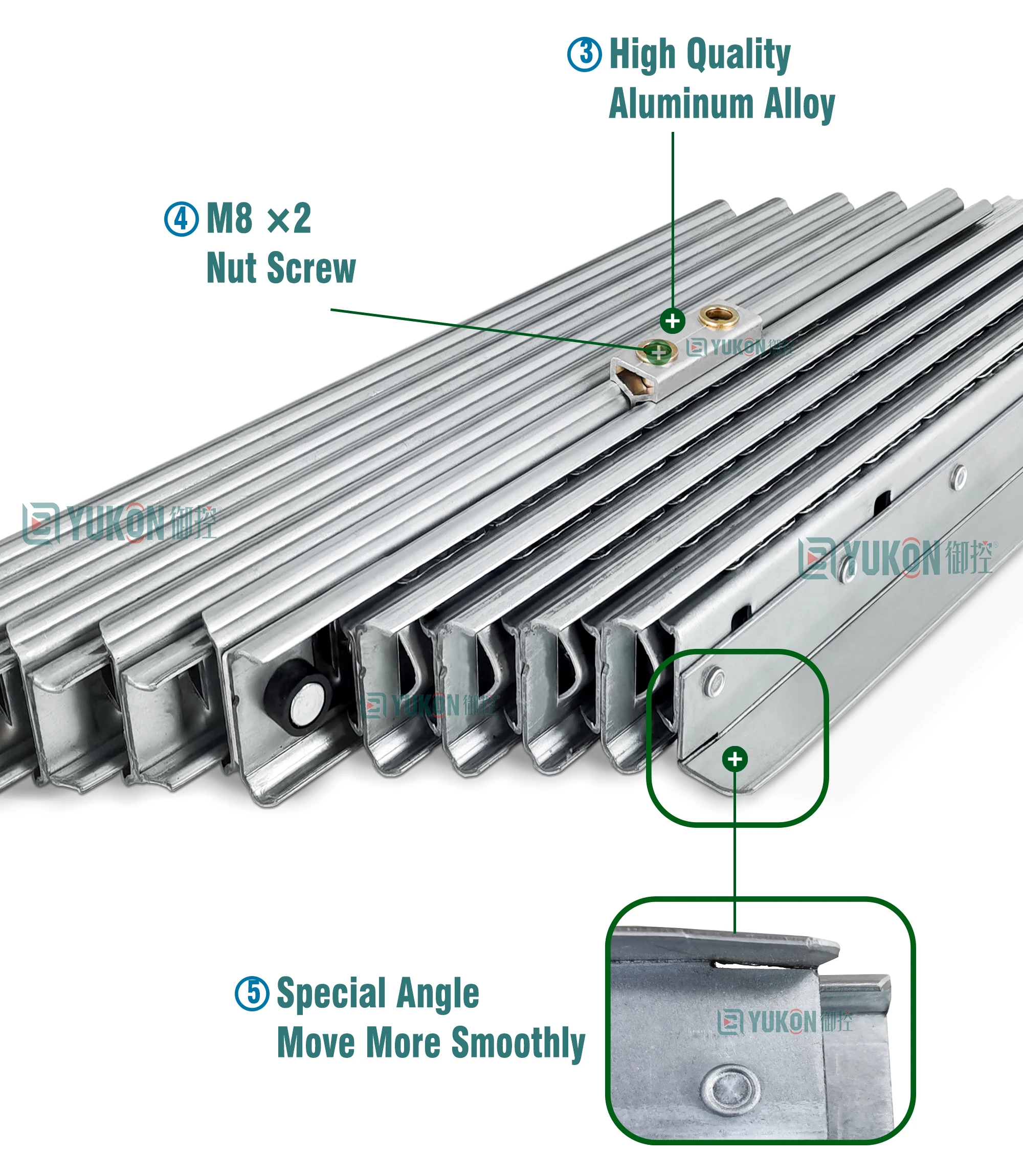 Iron Aluminium Telescoping Mechanism for Extendable Tables