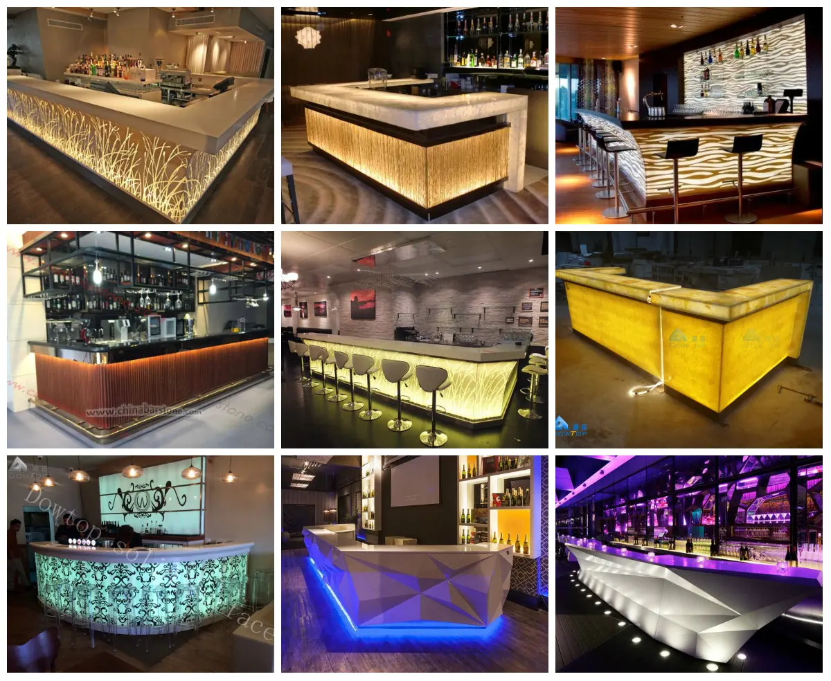 Light Up Night Club Bar Counter For Bar,Pub Bar Counter Design - Buy ...