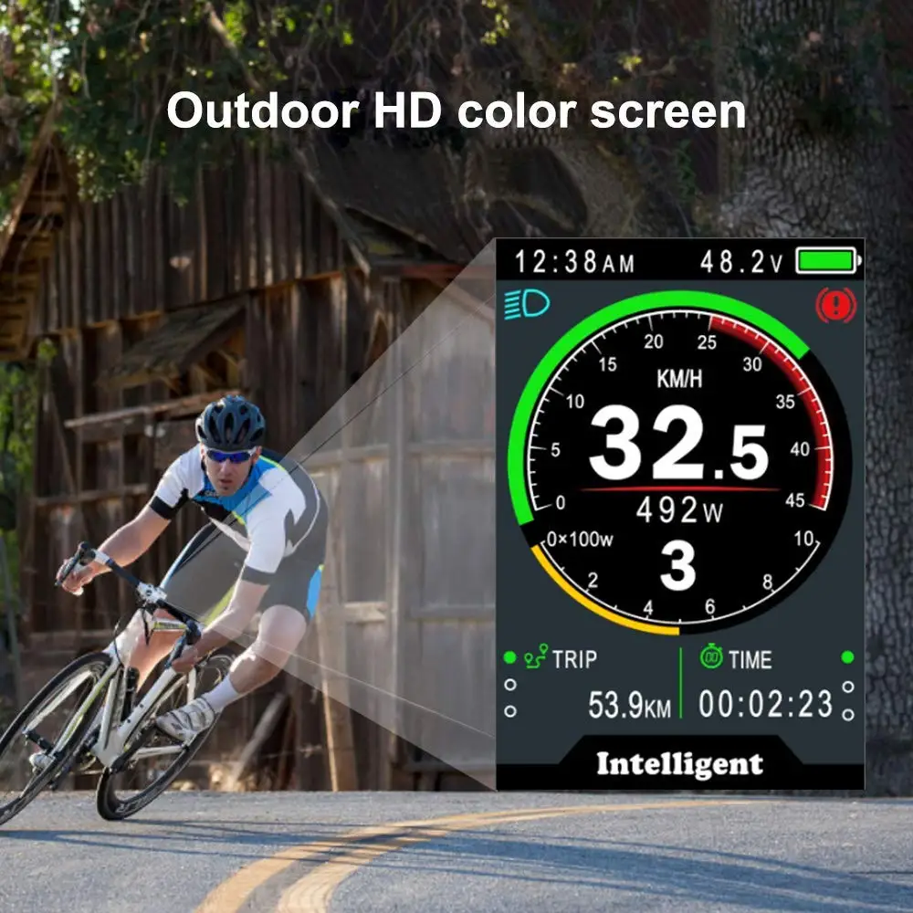 860c Color Display 5 Pin Waterproof Cable Electric Bicycle Display For ...