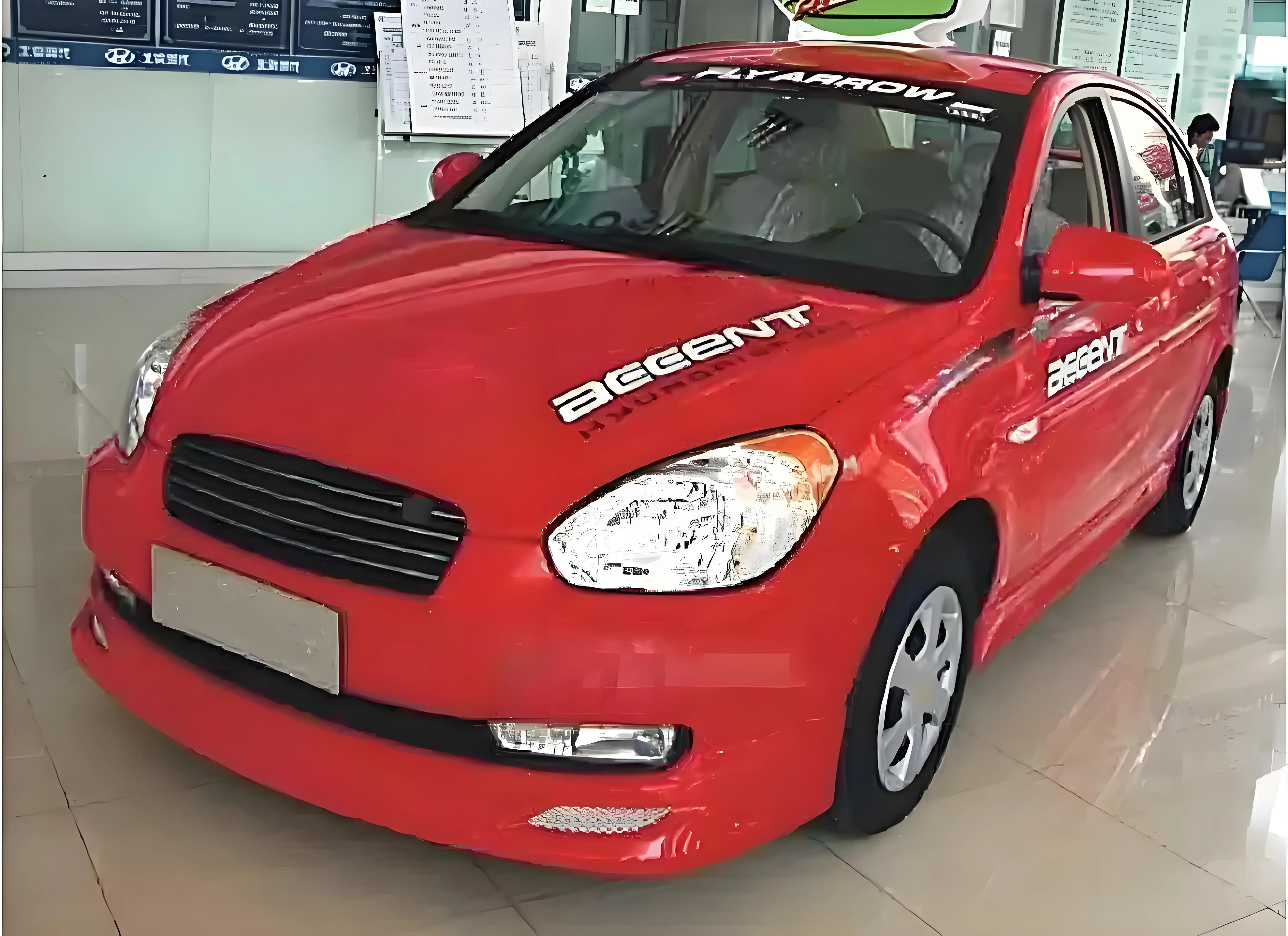 Wide Body Kit for Hyundai Accent 2006-2011: Front Lip, Rear Bumper ...