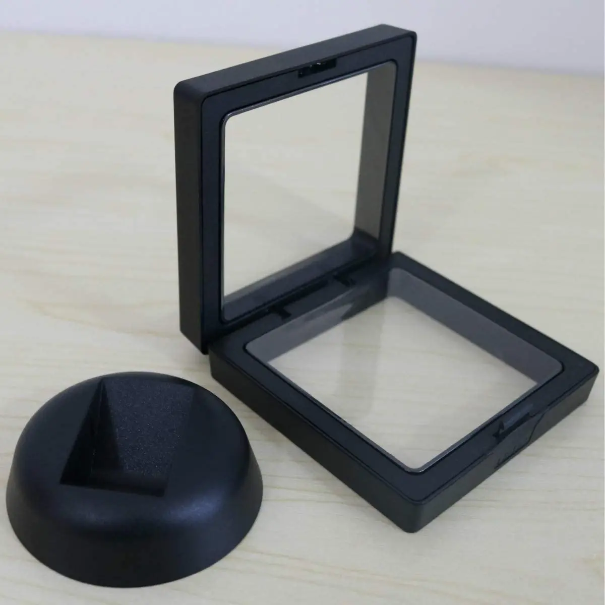 Black 3D Floating Display Case - Perfect for Coin & Jewelry