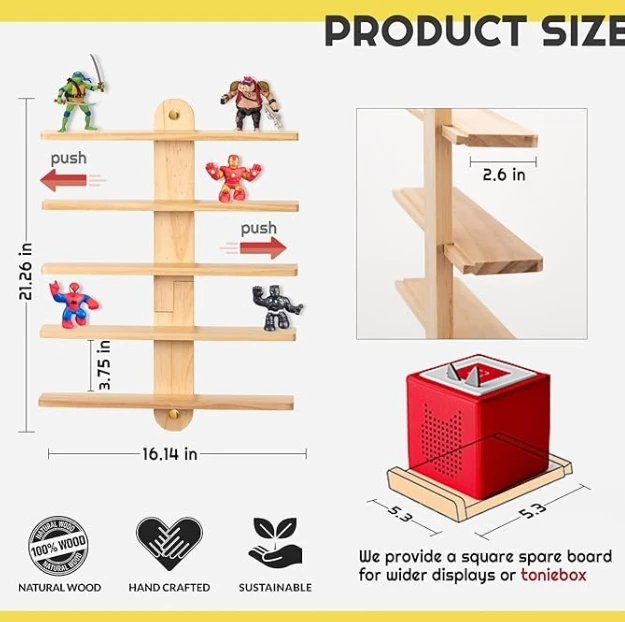 Wooden Floating Shelves For Wall,Small Wood Display Shelves Rack For ...