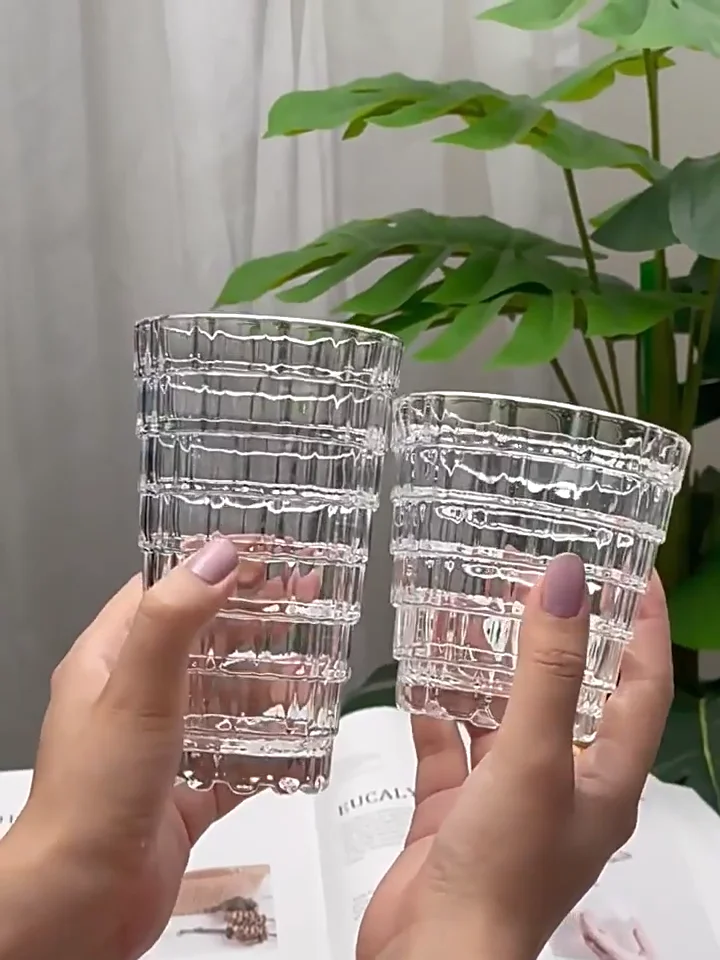 Irregular Transparent Glasses Cup Juice Water Cocktail Glass Thin ...