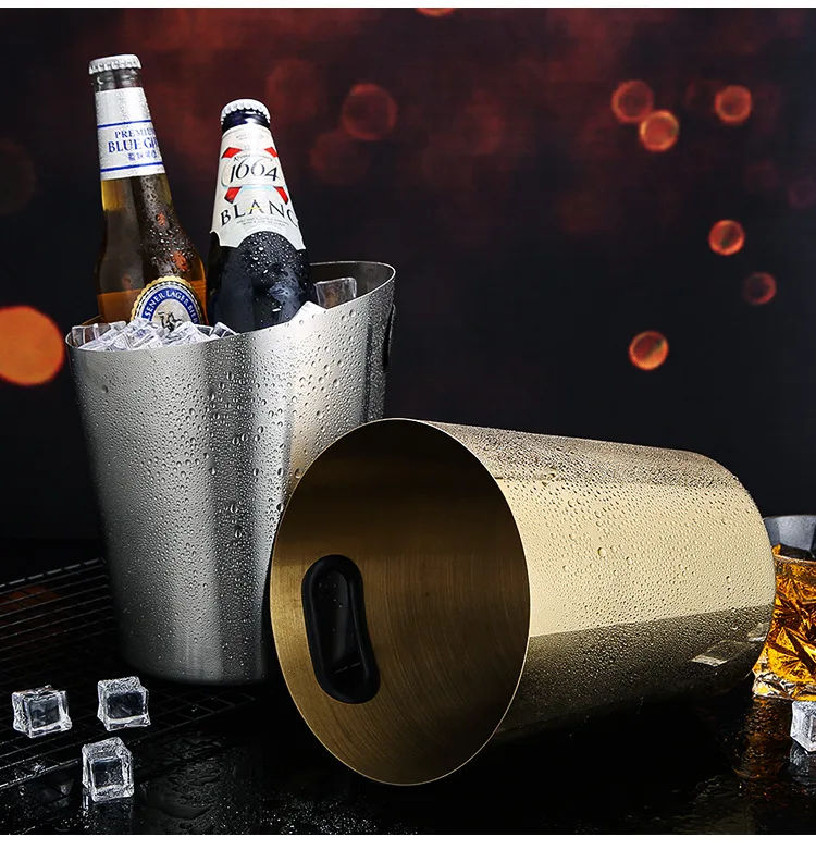 Custom Metal Wine Cooler Beer Bucket Stainless Steel 5l Luxury ...