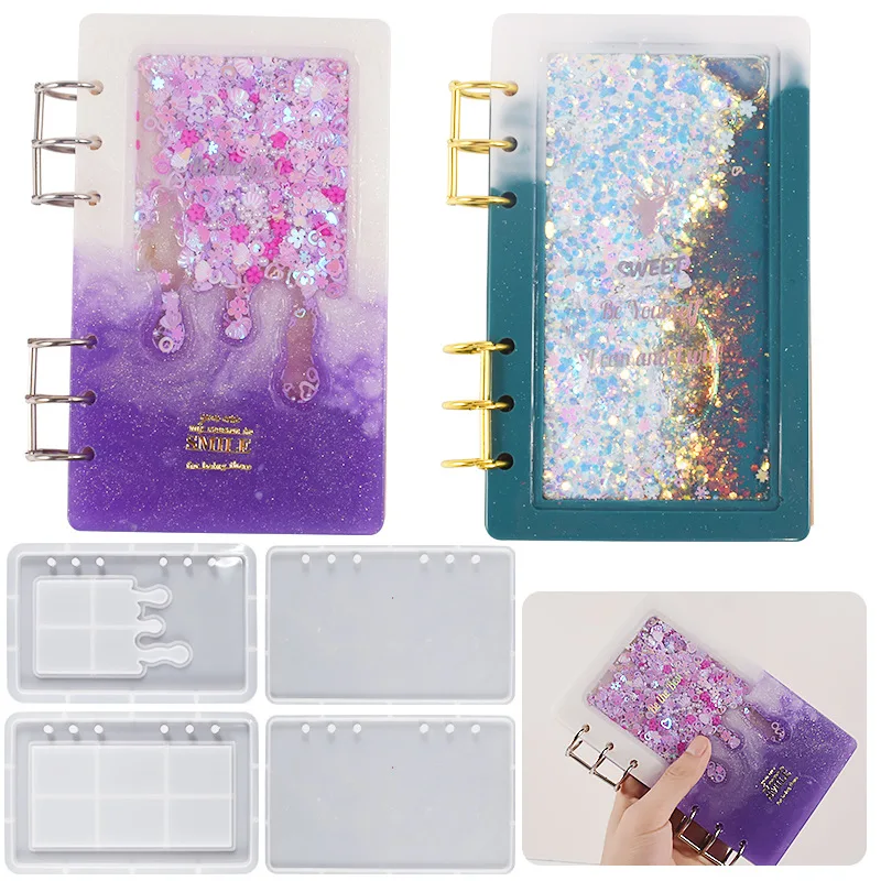 Crystal Glue Quicksand A6 Notebook Quicksand Ice Rectangular Cover ...