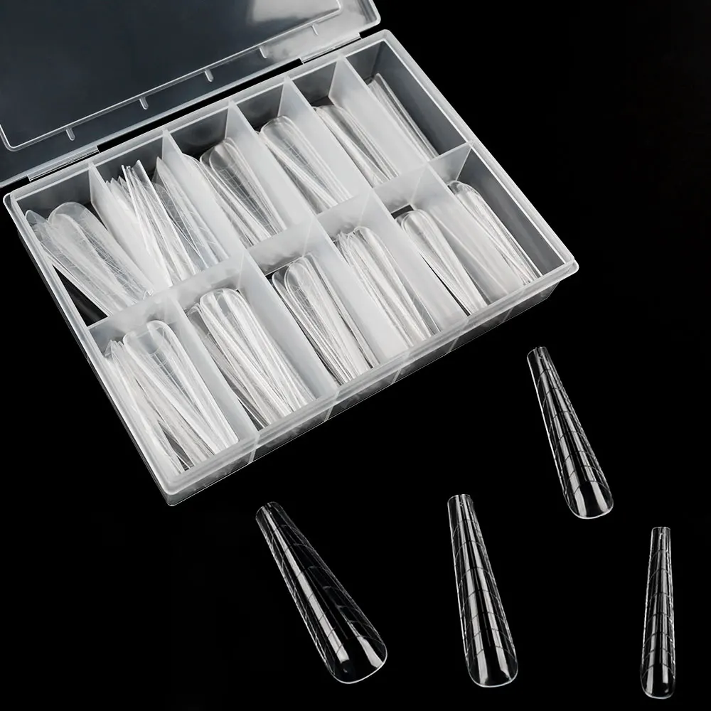 Bqan New 9 Styles Dual Form Nail Tips Matte With Silicone Guide Pad For ...