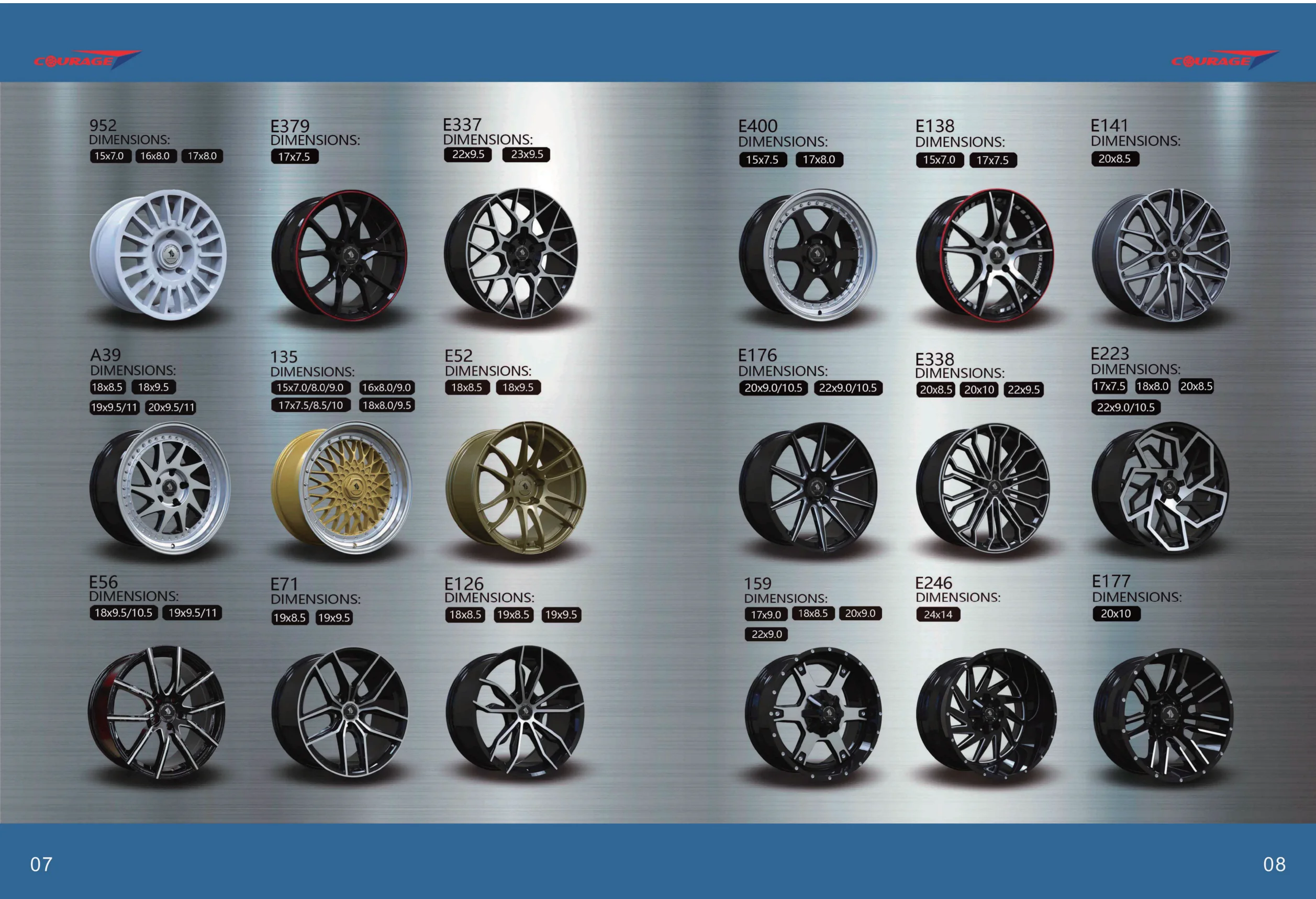 Custom Concave High Strength 5 Holes 100-120mm 17 18 19 Inch Casting ...