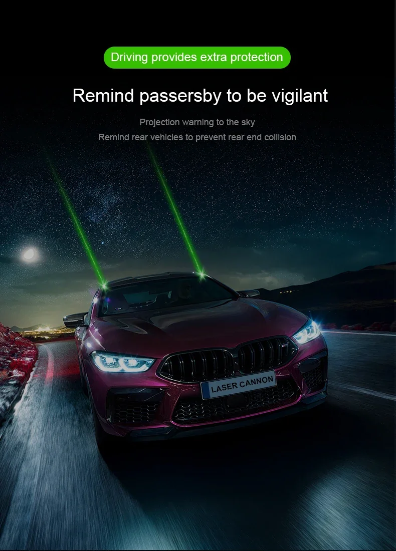 Car Laser Fog Warning Light - Enhance Visibility & Style