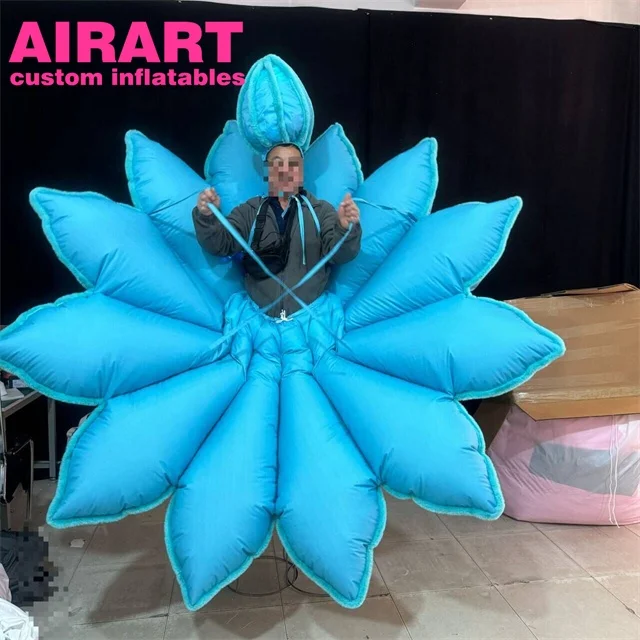 Custom Blue Inflatable Flower Dresses For Party Events,Funny Inflatable ...