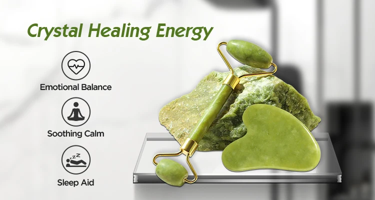 Wholesale Natural Stone Head Neck Spa Massager Jade Roller