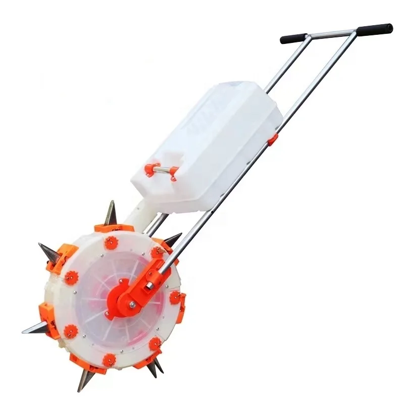 7 Nozzles Portable Hand Push Manual Granular Fertilizer Spreader Applicator Application Machine ...