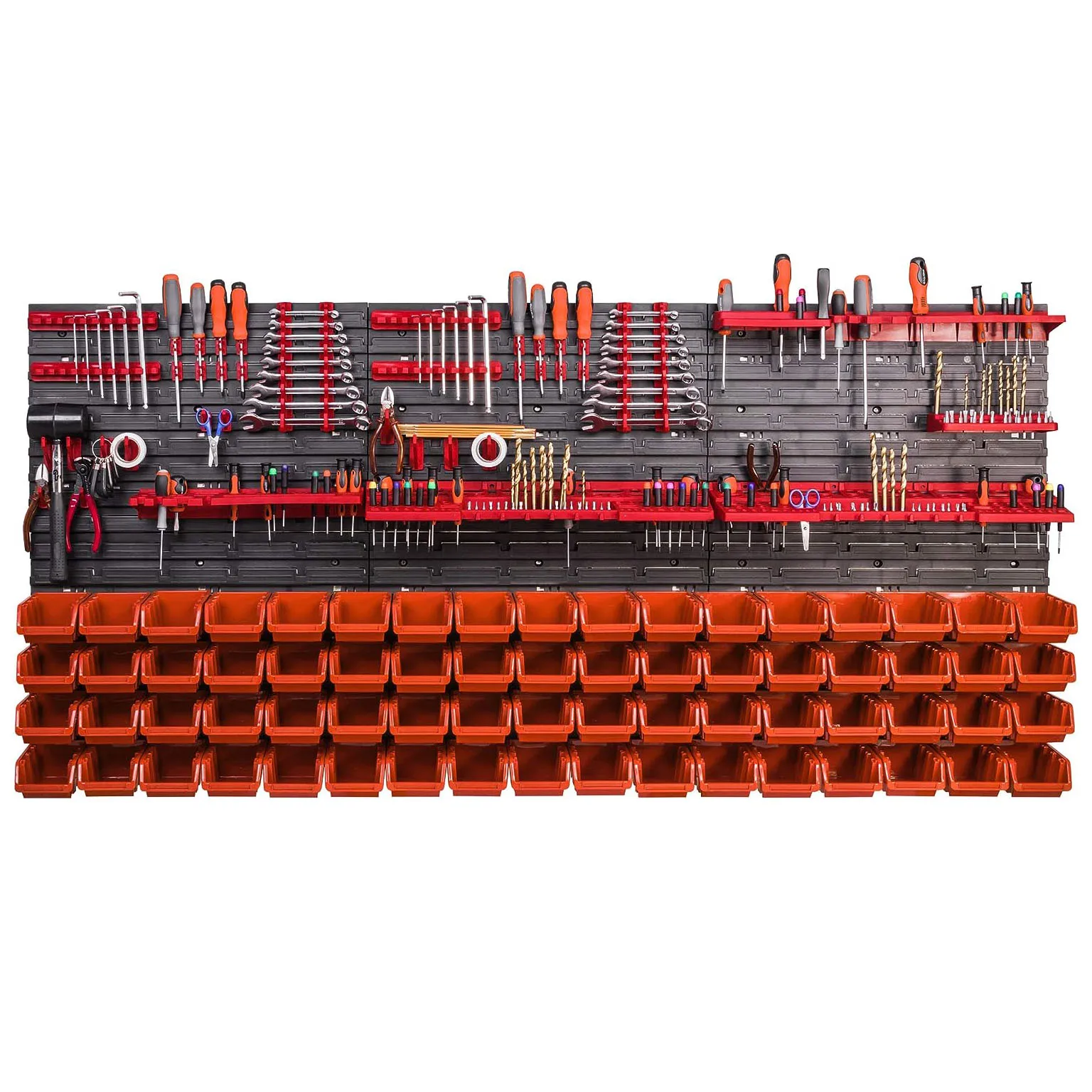 Warehouse Shelf Wall Mounted 1728x780mm Plastic Storage Box Stackable ...