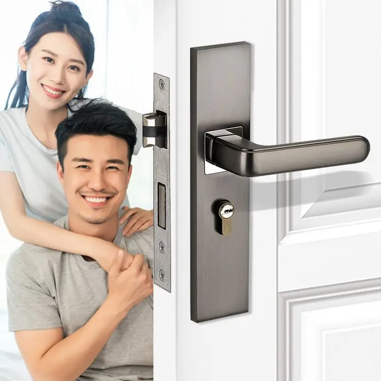 American mute bedroom simple handle lock handle universal modern solid ...
