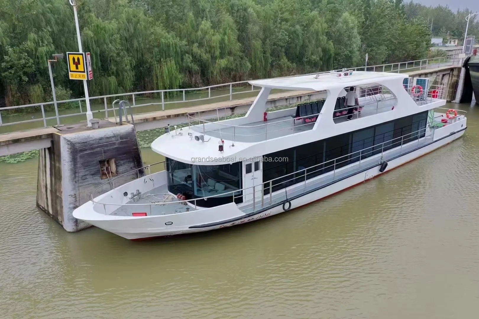 Grandsea 80ft Steel Hull Double Decker River and Sea Shore Sightseeing ...