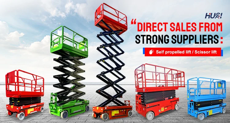 4m 6m 8m 10m 12m Electric Track Rough Terrain Crawler Scissor Lift Man ...