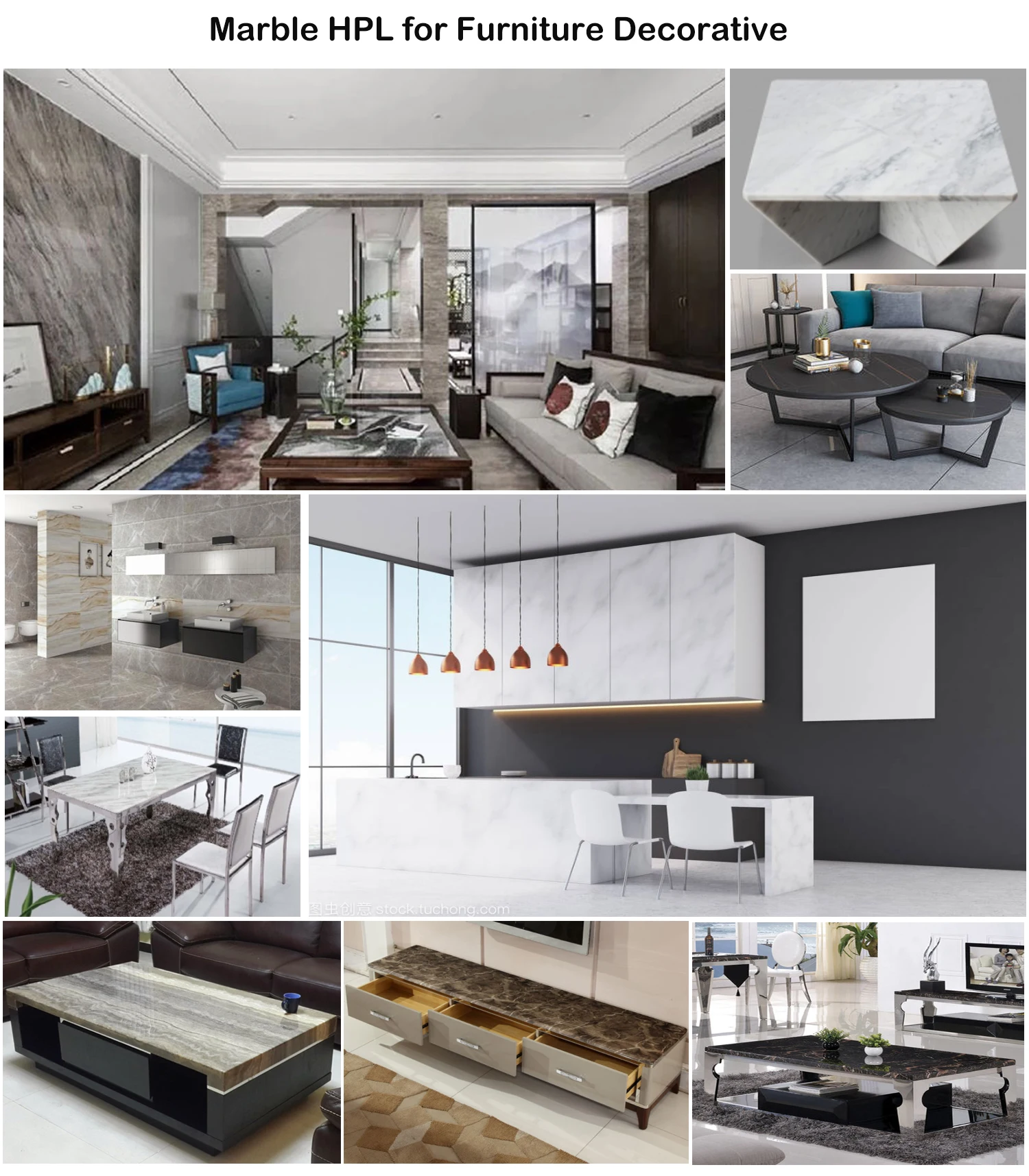 Lesifu HPL Carrera Marble Laminates Sheet - Elegant Design for ...