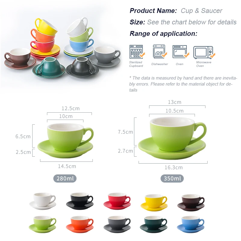 Italian Style Matte Teacup Handmade Pottery Cups Multi-Color Glazed ...