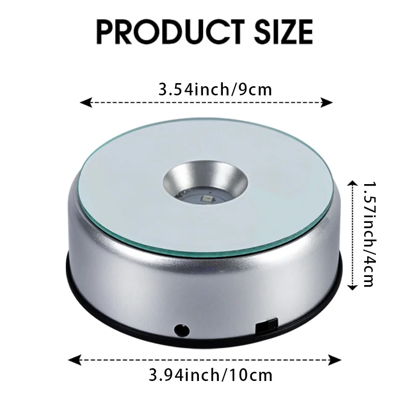 360 Degree Rotating Display Base Stand for Crystals & Art