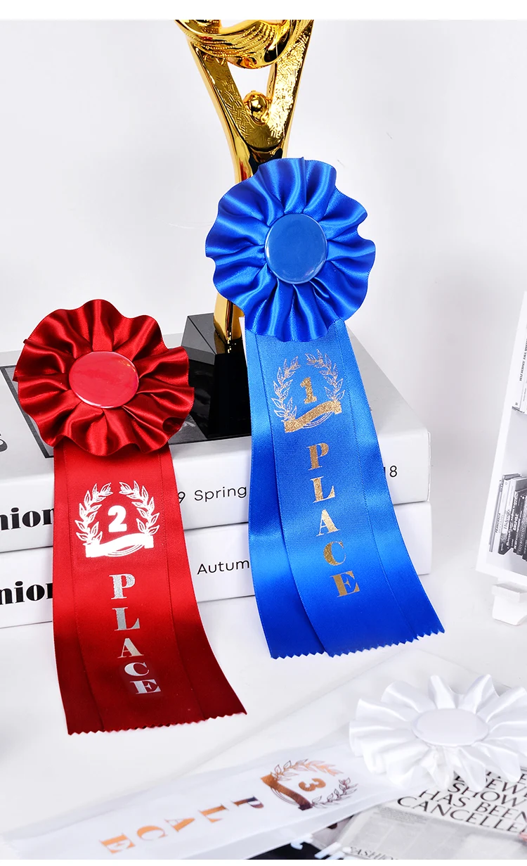 Yama Ribbon Blue Red Sport Award Ribbon 1st 2nd 3rd Personalize ...