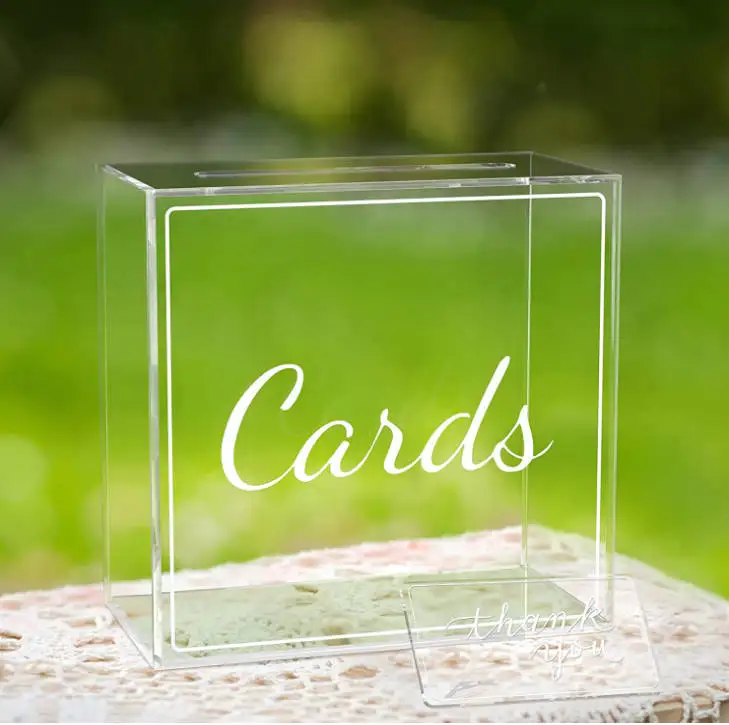 Acrylic Donation Box With Lock Wedding Wishing Well Ballot Boxes - Buy ...