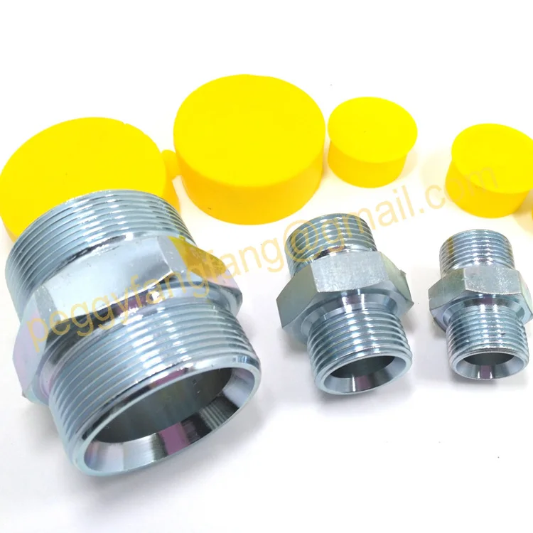 Cold Rolled Steel Bsp Npt Male Hydraulic Hose Thread Fitting Forged ...