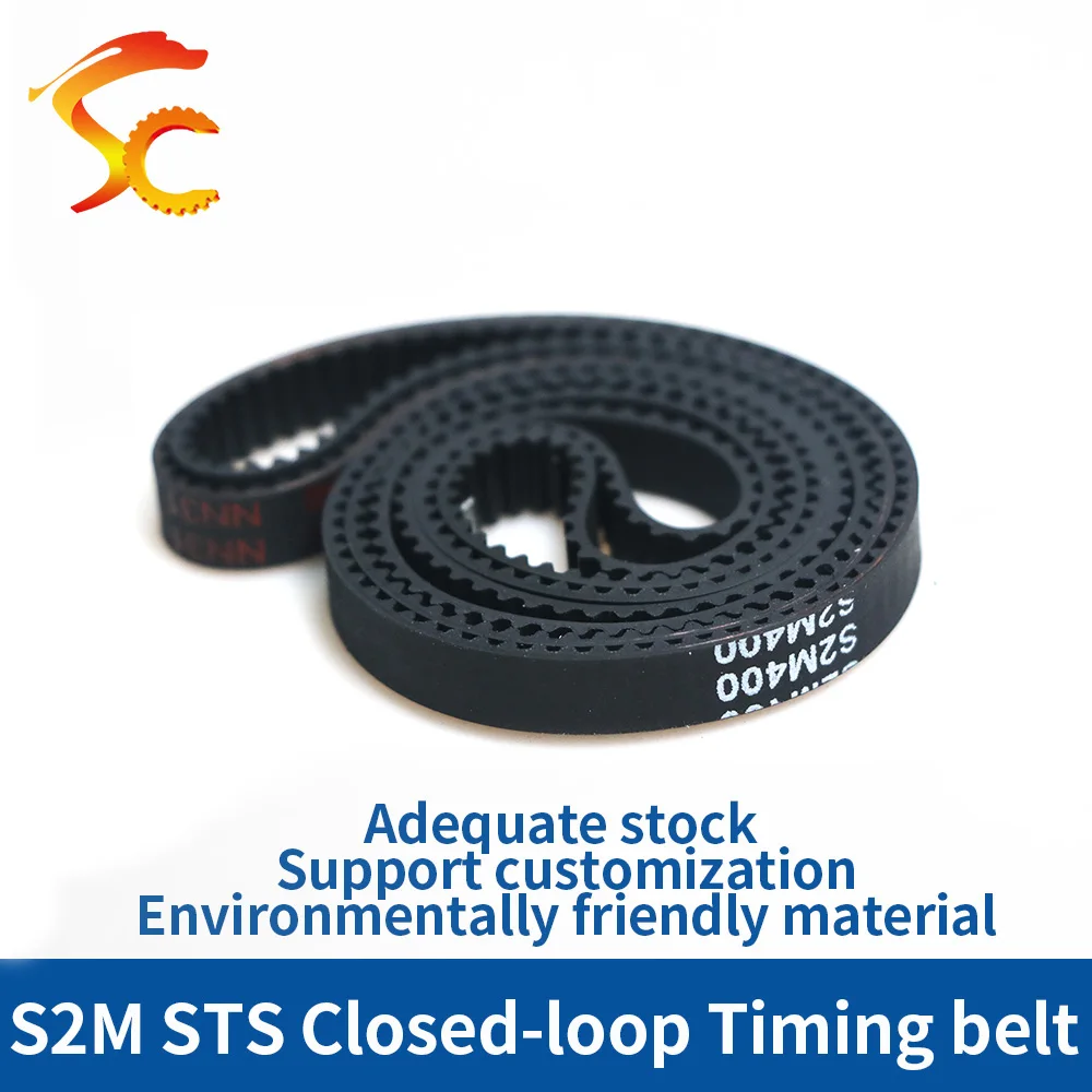 S2M/STS Synchronous Belt Rubber Closed-Loop Timing Belt 384/386/400/420/452/460/468mm for CNC ...