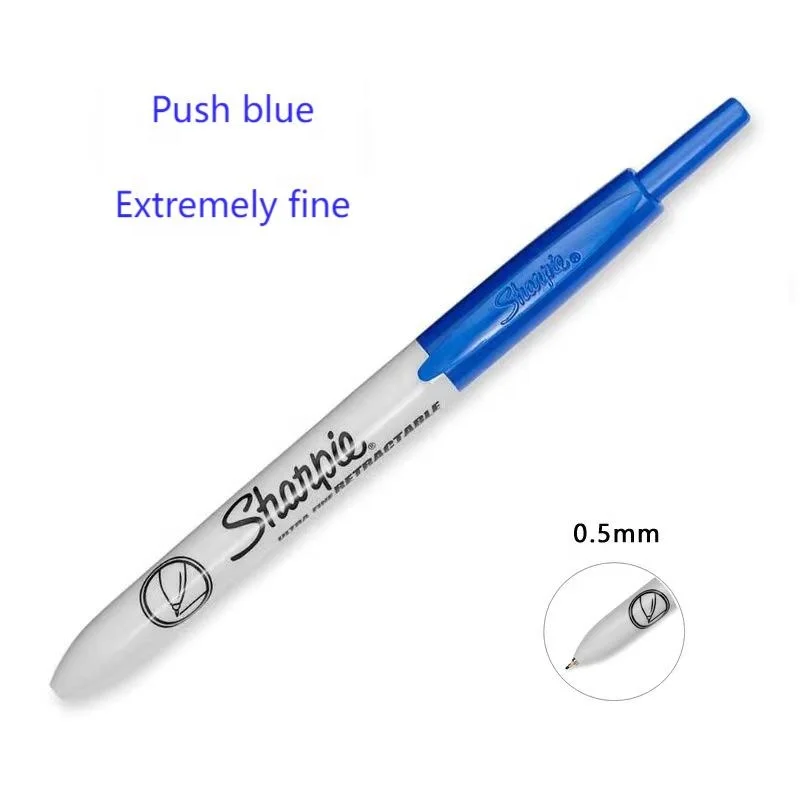 Sharpie Retractable Button Marker Fine Cap Free Marker 0.5MM ...