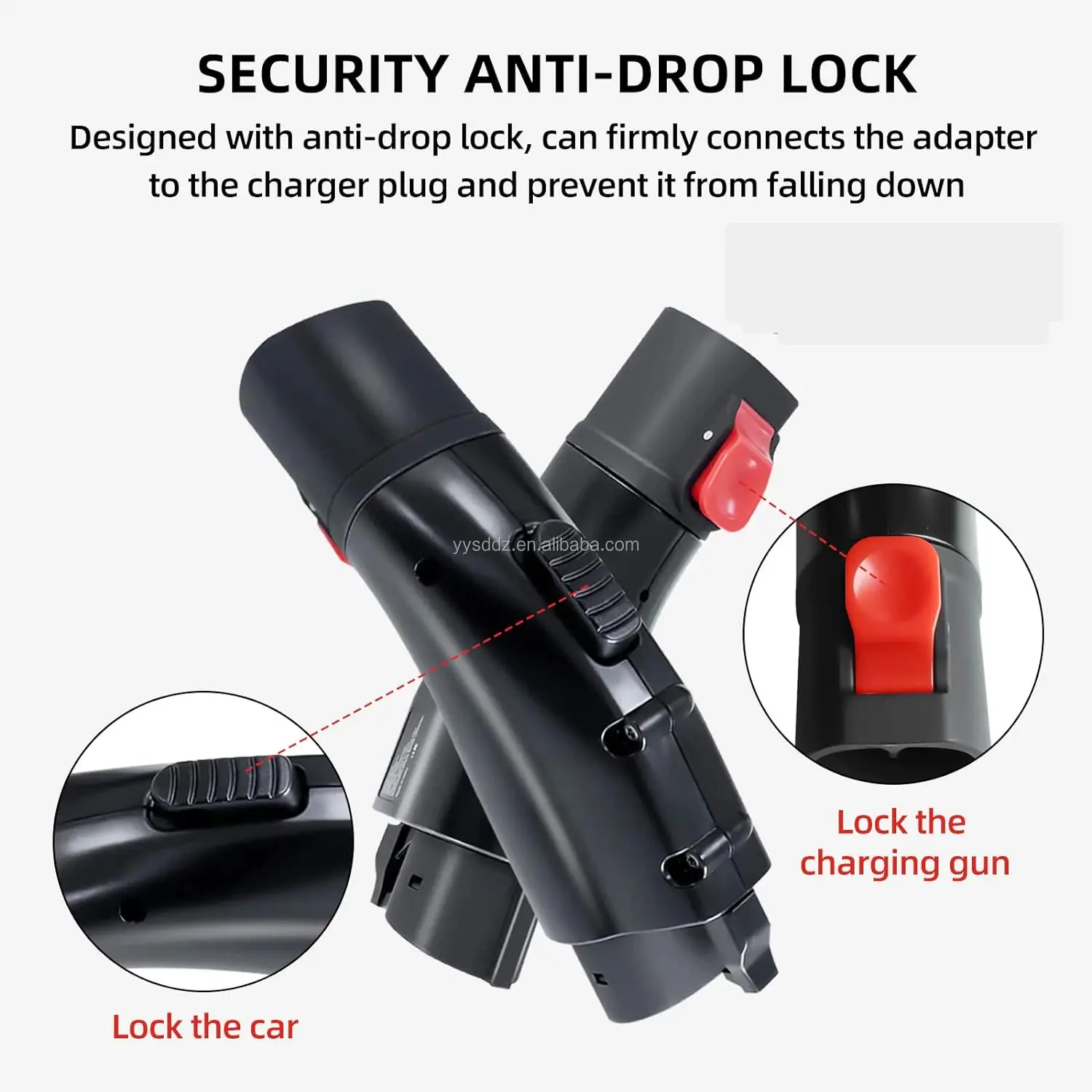 J1772 Evs Adapter - Tesla Charger Connector with IP65 Waterproofing