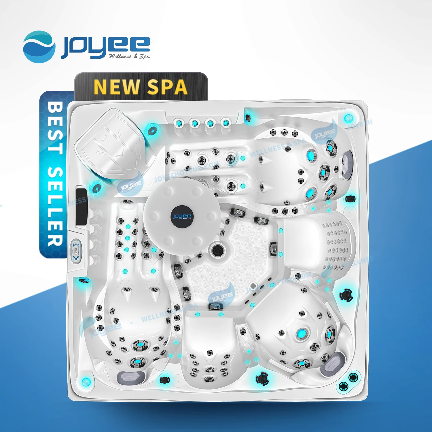 JOYEE Luxury Hot Tub - 5 Person, Multifunctional Spa