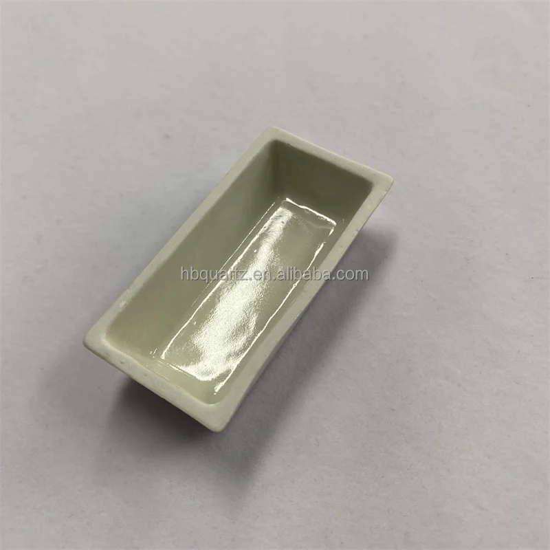 Porcelain Crucible - Square Ceramic Boat for Ash Analysis